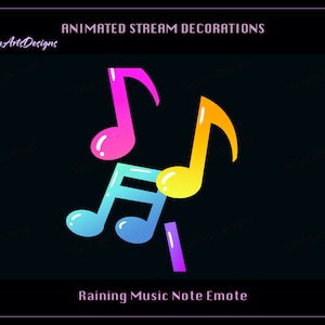 Raining Music Notes Animated Stream Decorations, Music Note Rain Twitch ...
