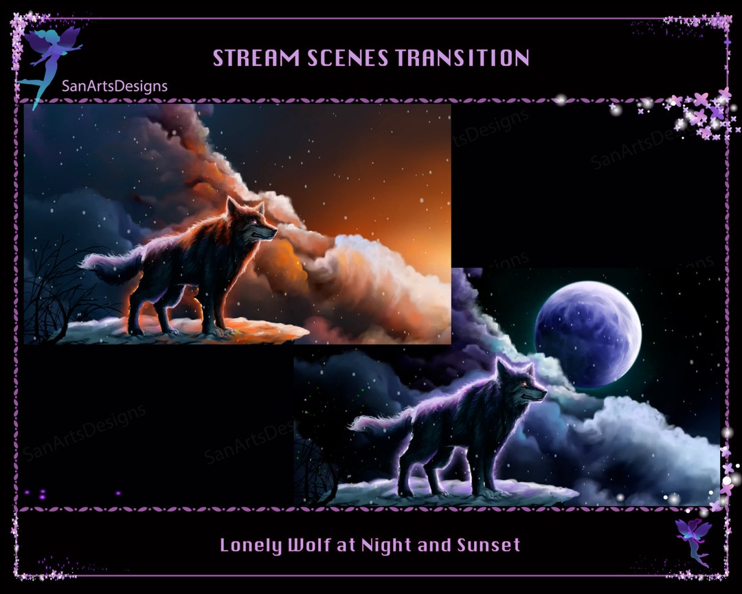 Lonely Wolf Stream Scene Transition, Lonely Wolf Twitch Stream Stinger ...