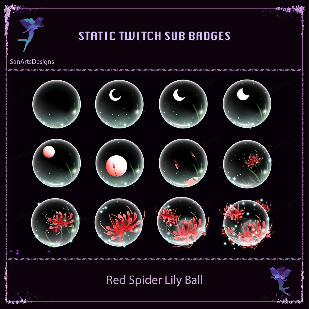 Red Spider Lilies Twitch Sub Badges, Red Spider Lily Twitch Sub Badges ...