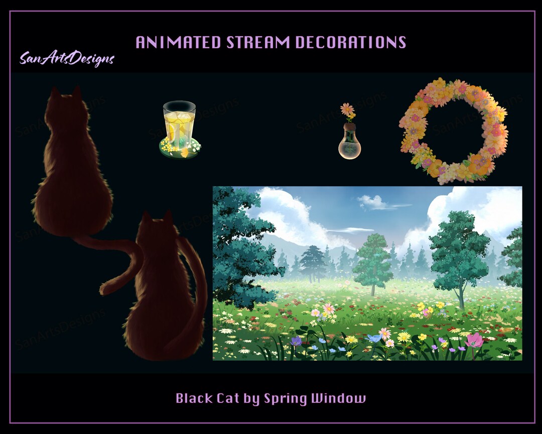 Animated Spring Stream Decorations, Spring Twitch Decorations, Spring ...
