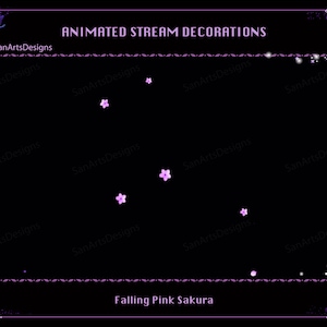 Falling Sakura Animated Stream Decorations, Falling Sakura Twitch ...