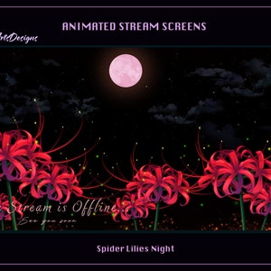 Animated Stream Overlay Spider Lily Garden, Animated Twitch Overlays ...