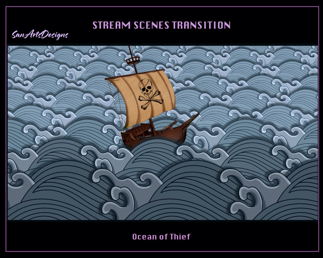 Origami Ocean Thief Ship Stream Scene Transition, Ocean Thief Ship ...
