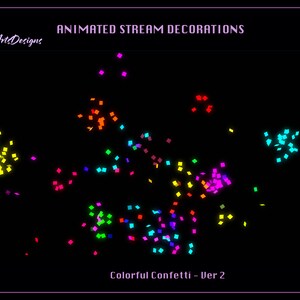 Colorful Confetti Animated Stream Overlays, Colorful Confetti Twitch ...