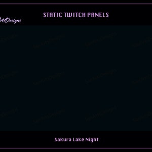 Static Purple Sakura Twitch Stream Panels, Purple Sakura Night Twitch ...