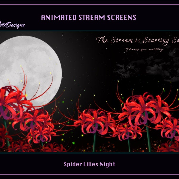 Spider Lily Stream Overlay - Etsy