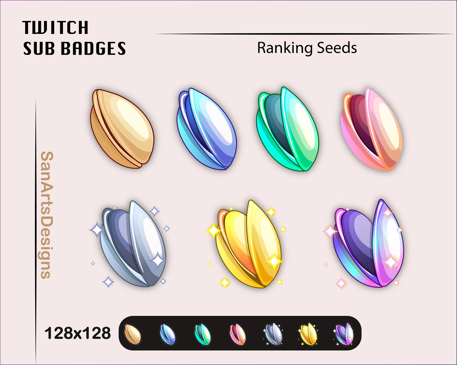 Magic Ranking Seeds Twitch Sub Badges, Witchy Seeds Twitch Sub Badge ...