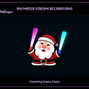 Cheering Santa Claus Animated Stream Decorations Cheering - Etsy