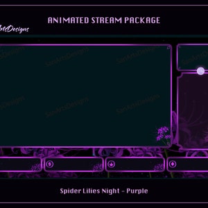 Animated Stream Package Purple Spider Lily Garden, Animated Twitch ...
