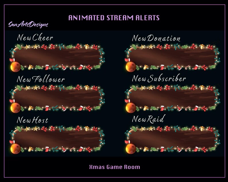 Cute Christmas Twitch Stream Alerts, Cute Christmas Stream Alerts for ...