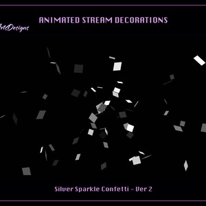 Silver Confetti Animated Stream Overlays, Silver Confetti Twitch ...