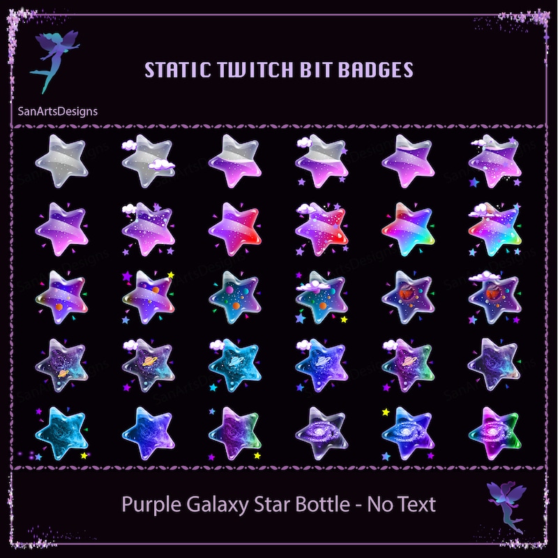 Twitch Sub Badge Galaxy - Etsy