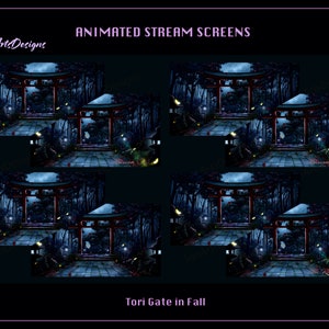 Tori Gate in Fall Animated Twitch Screen Overlays, Autumn Tori Gate ...