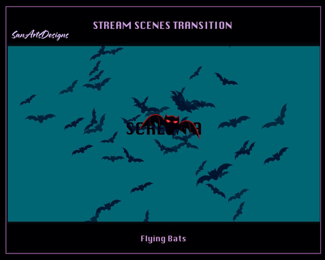 Flying Bats Stream Scene Transition, Flying Devil Bat Twitch Stream ...