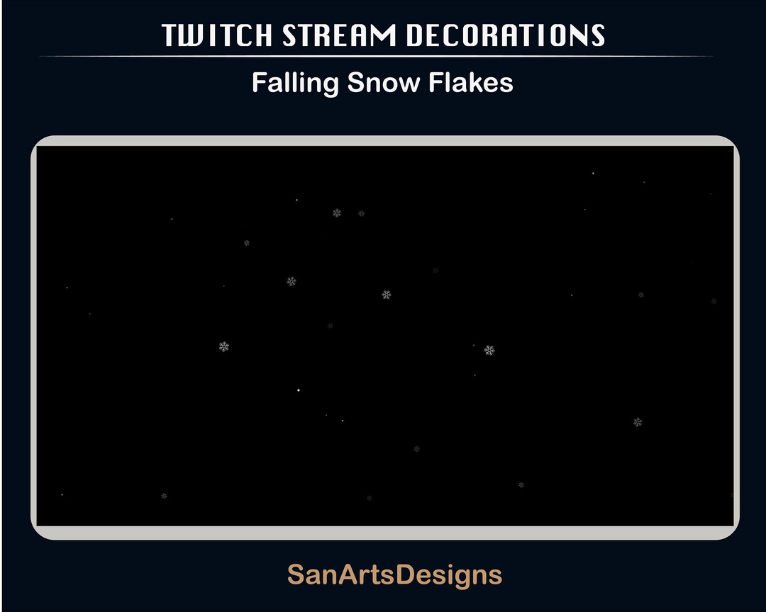 Falling Snow Flakes Animated Stream Decorations, Winter Christmas ...