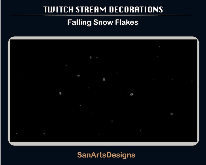 Falling Snow Flakes Animated Stream Decorations, Winter Christmas ...