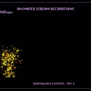 Gold Confetti Animated Stream Overlays, Gold Confetti Twitch Overlays ...