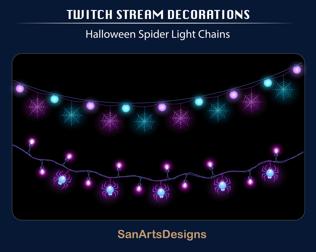 Halloween Spider Light Chains Animated Stream Decorations, Halloween ...