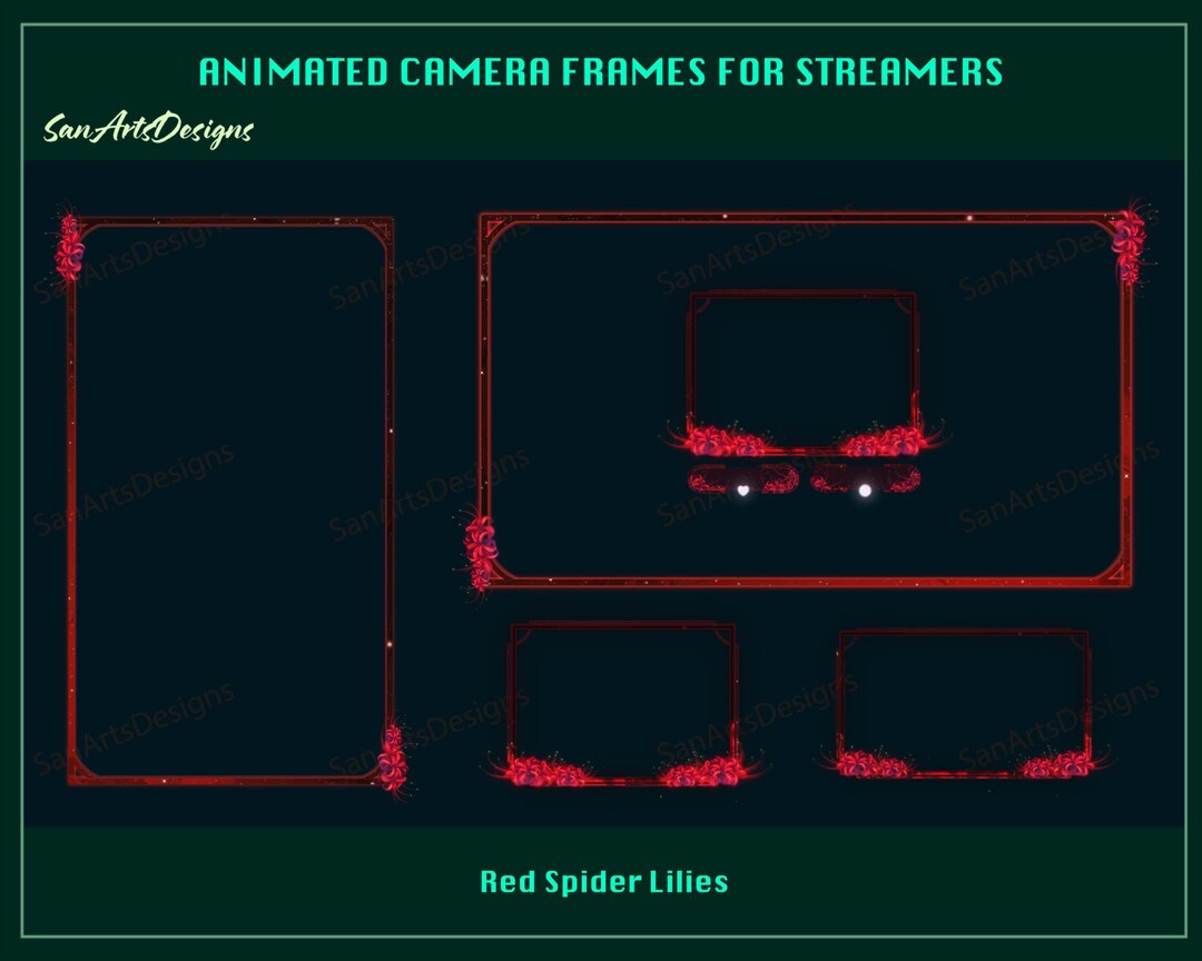 Spider Lily Animated Tiktok Camera Overlay, Spider Lily Tiktok Camera ...