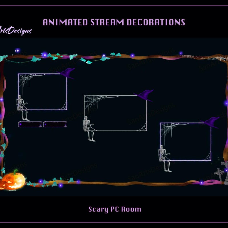 Halloween Twitch Overlay - Etsy