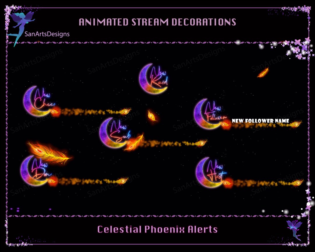 Falling Phoenix Feathers Twitch Stream Alerts, Falling Phoenix Feathers ...