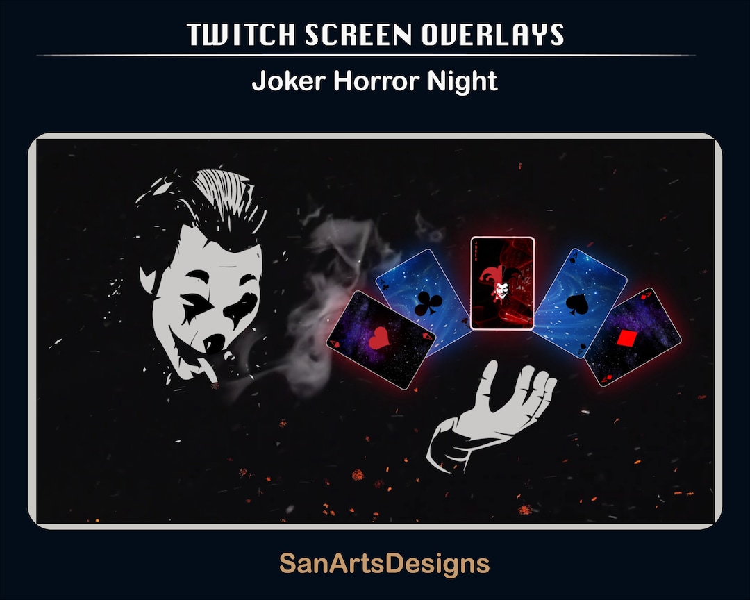 Animated Scenes Joker Horror Night, Animated Twitch Overlays Killer ...