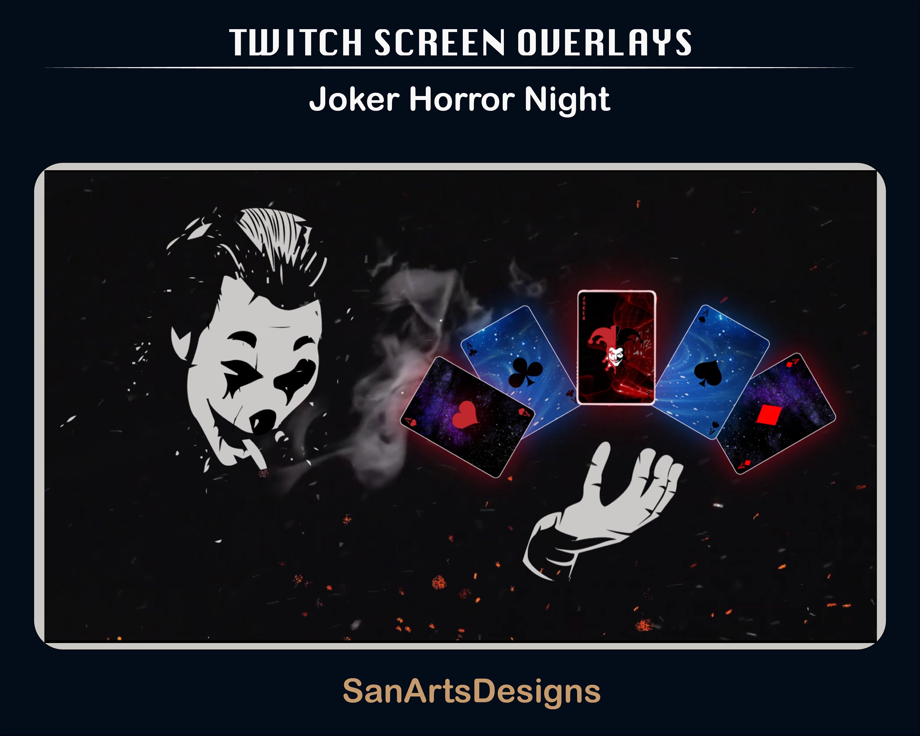 Animated Scenes Joker Horror Night, Animated Twitch Overlays Killer ...