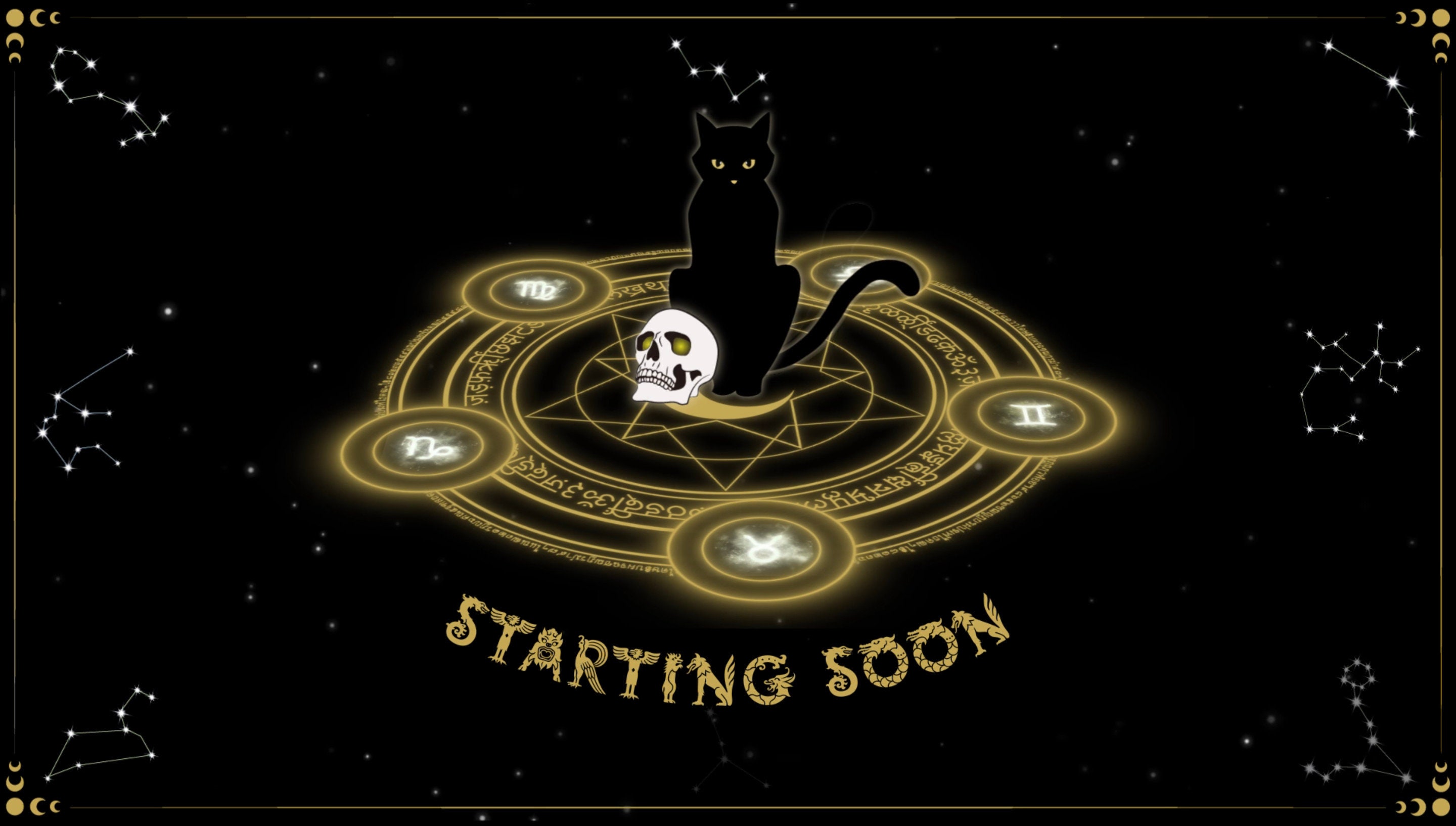 Animated Scenes Gold Celestial Magic Circle, Animated Twitch Overlays ...