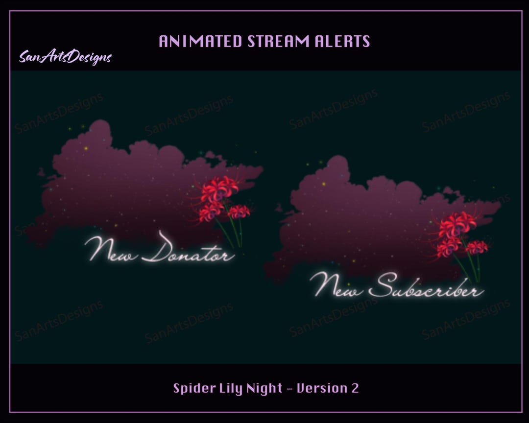 Spider Lilies Twitch Stream Alerts, Spider Lily Stream Alerts, Spider ...