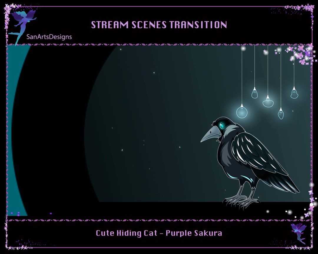 Minimalist Raven Stream Scene Transition, Black Raven Twitch Stream ...