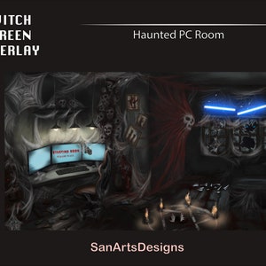 Animated Scenes Haunted PC Room | Animated Twitch Overlays PC Setup ...
