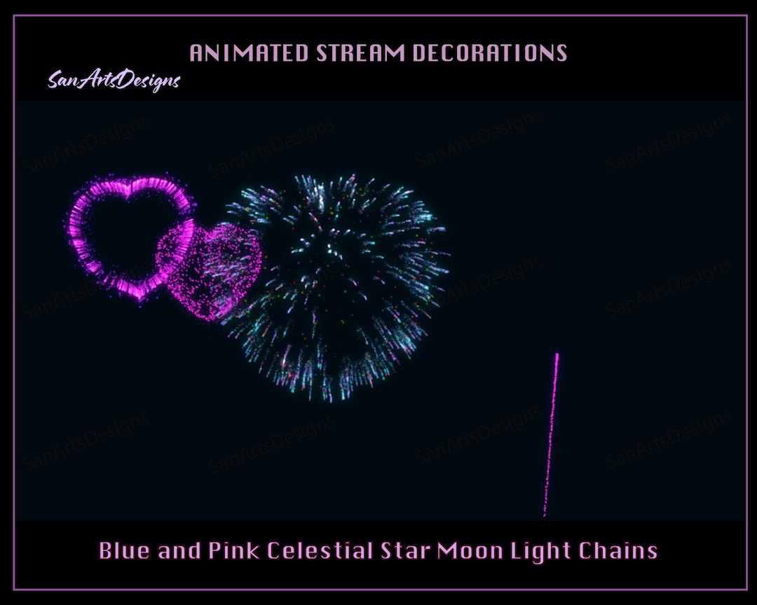 Valentine Heart Fireworks Stream Decorations, Valentine Heart Fireworks ...