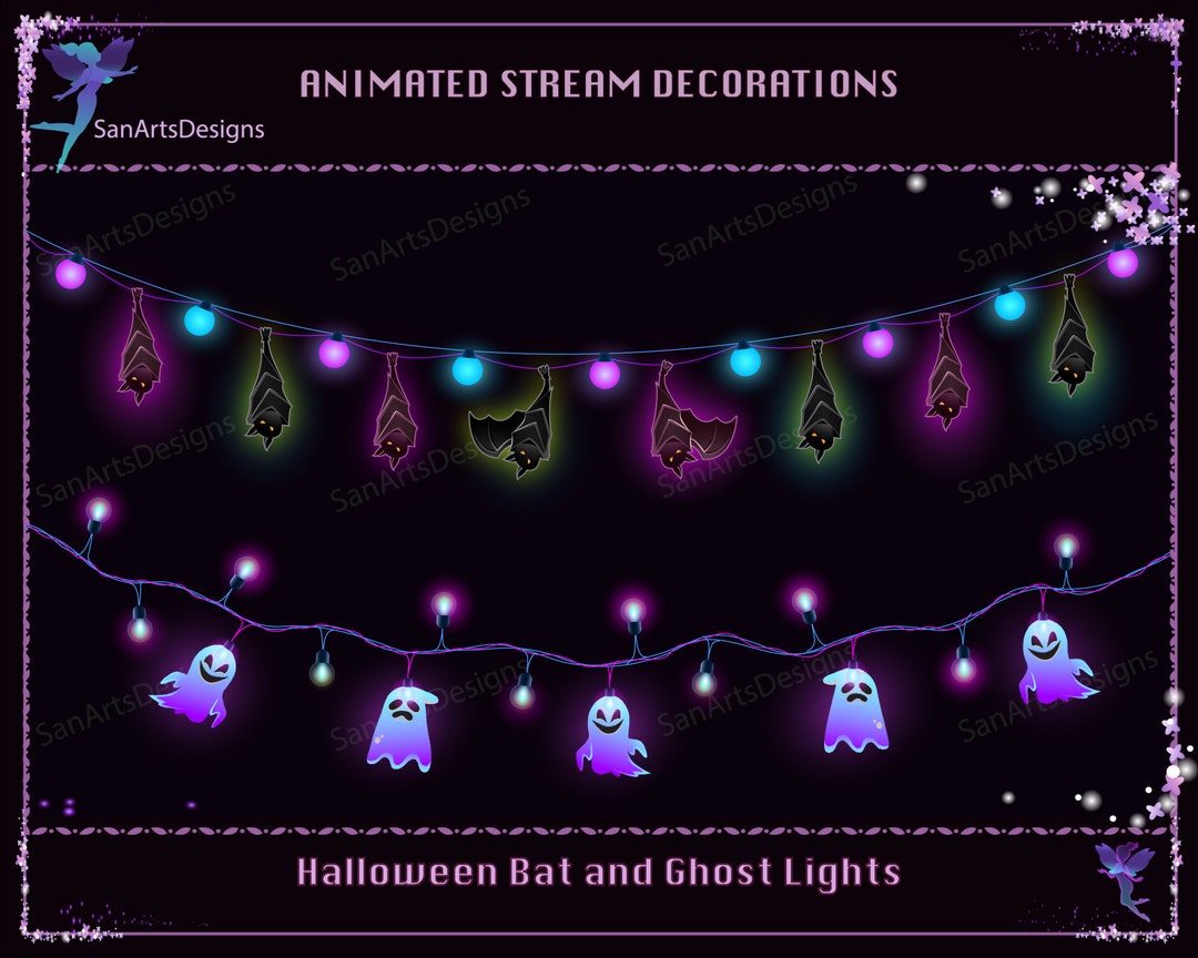 Halloween Bat Light Chains Animated Stream Decorations, Halloween Ghost ...