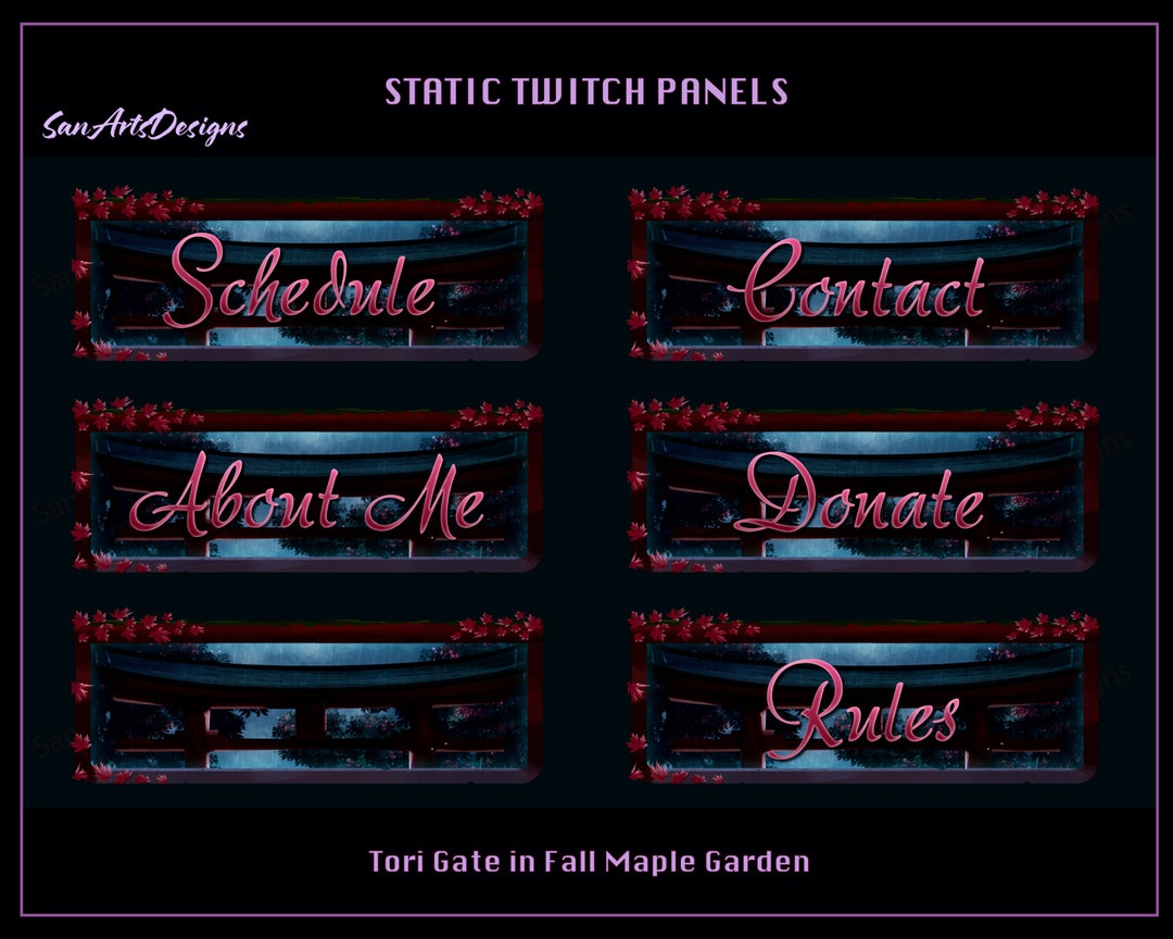 Tori Gate in Maple Garden Static Twitch Panels, Tori Gate in Fall ...