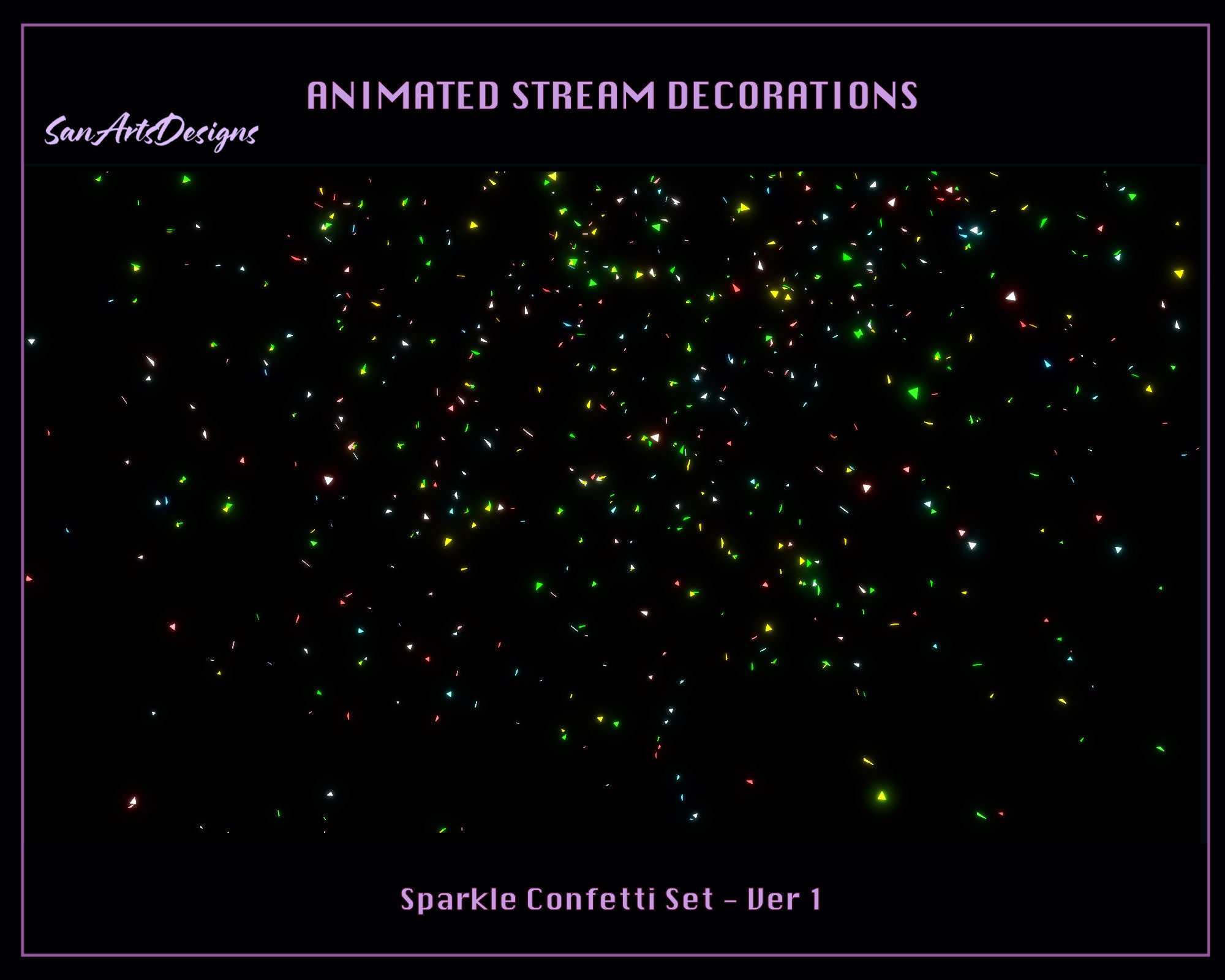 Confetti Shooting Set Animated Stream Overlays, Confetti Twitch ...