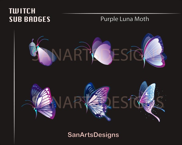 Cyber Butterfly Animated Pink Stream Screens With Schedule Template ...