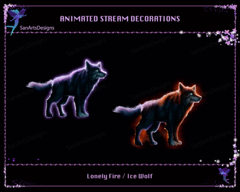 Animated Wolf Stream Decorations, Animated Stream Decorations Lonely ...