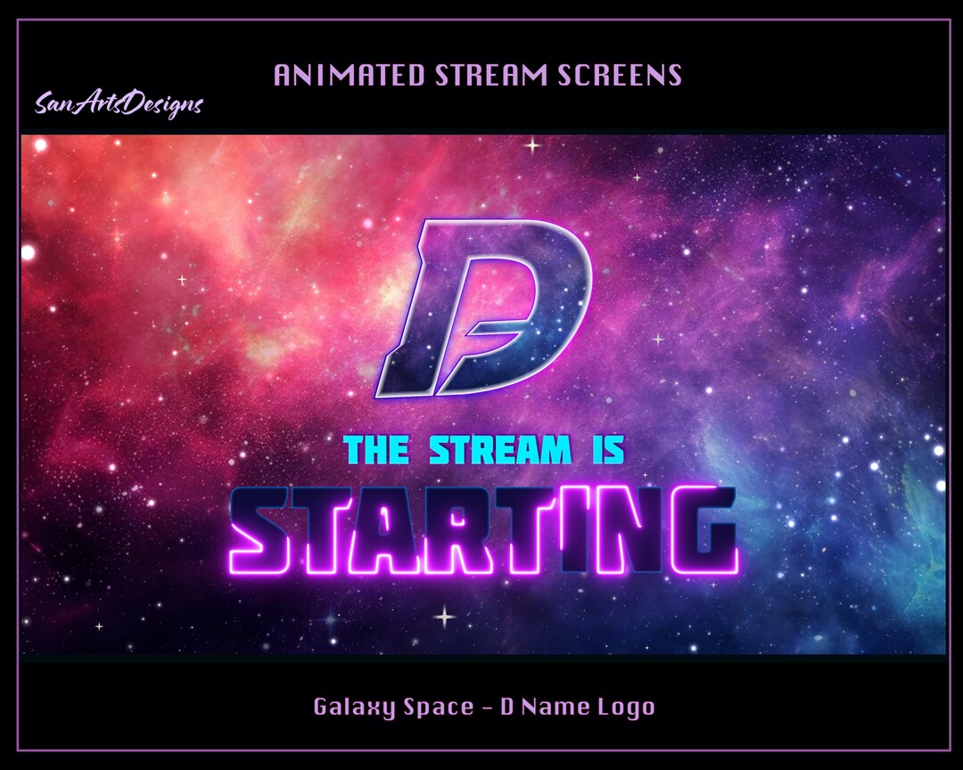 Animated D Galaxy Space Stream Overlays, Galaxy Space Twitch Overlays ...