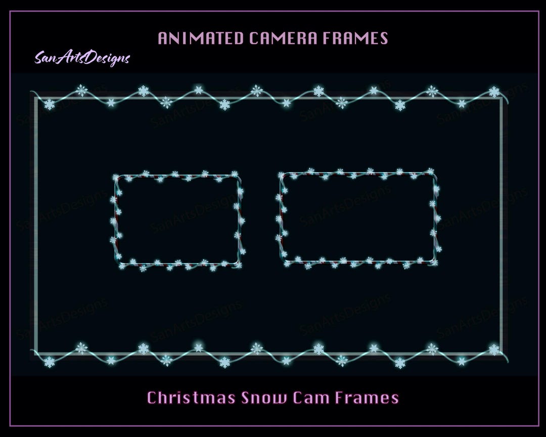 Winter Snowflake Camera Overlay, Winter Snow Camera Overlay for Twitch ...