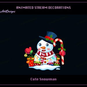 Cute Snowman Animated Stream Decorations, Cute Snowman Twitch ...