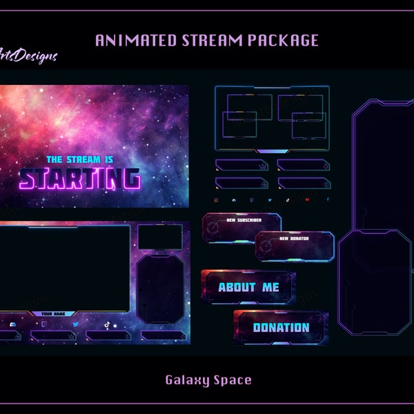 Twitch Galaxy Overlays - Etsy