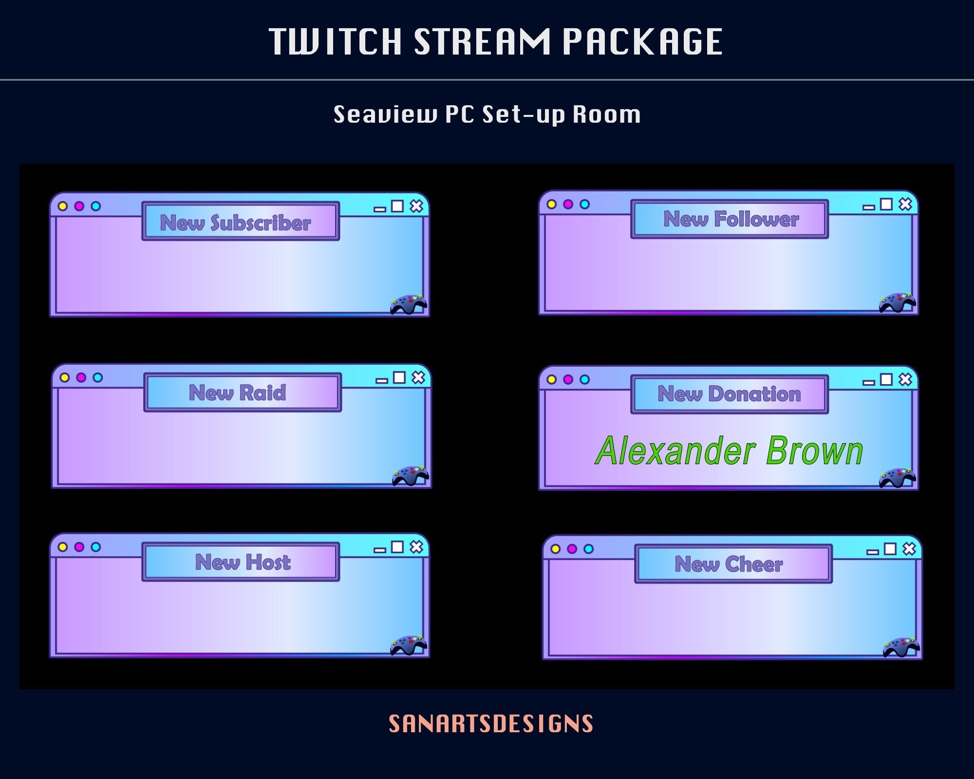 Animated Stream Package Seaview PC Set-up Room Animated - Etsy