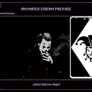 Animated Stream Overlay Package Joker Scary Night, Horror Joker ...