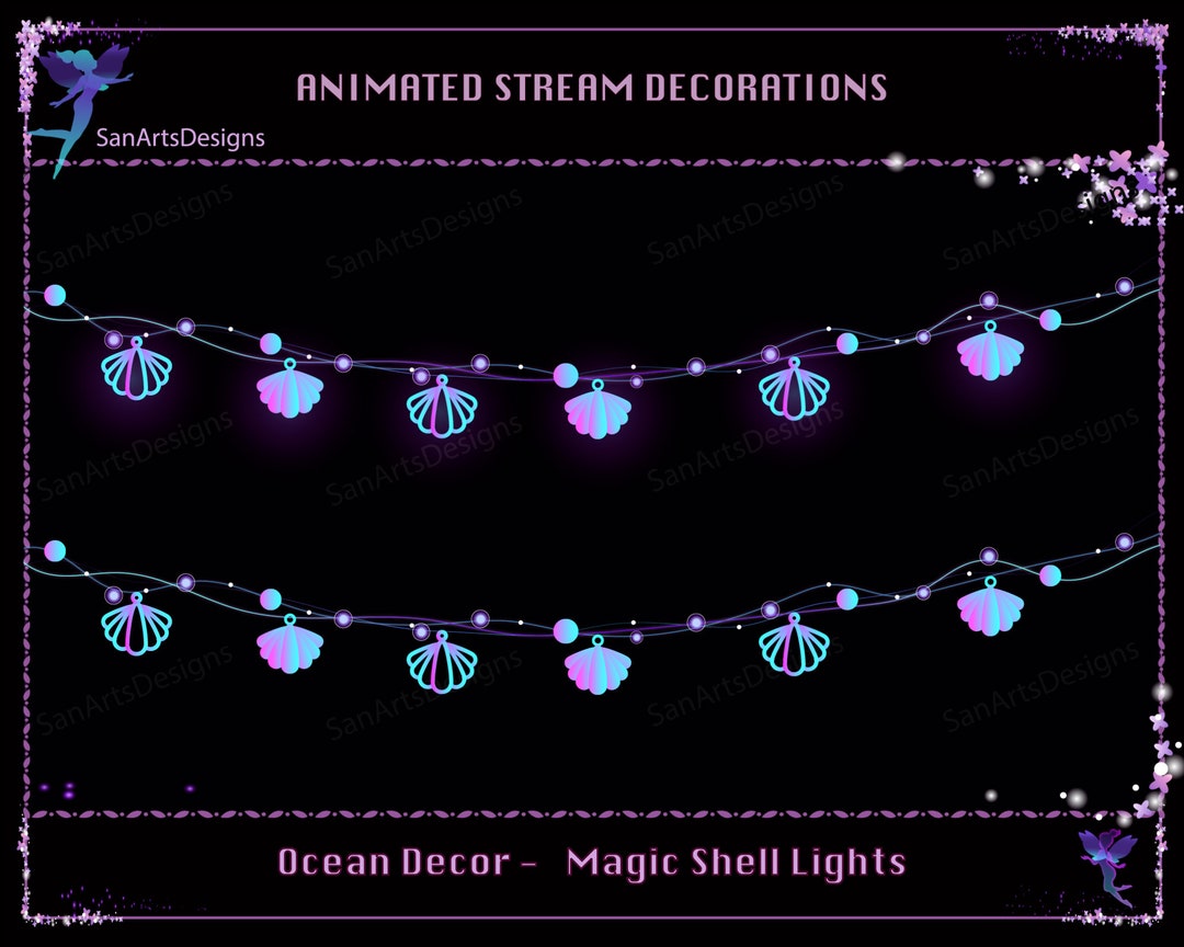 Magic Sea Shell Light Chains Animated Twitch Stream Decorations ...