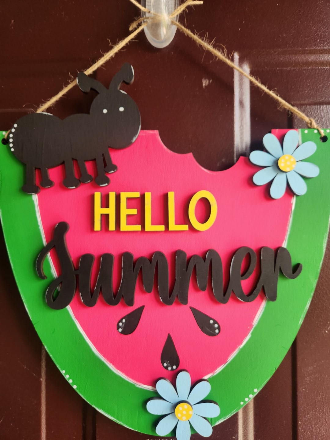 Watermelon Door Hanger, Watermelon, Door Decor, Hanger, Hello Summer - Etsy