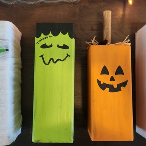 Halloween Shelf Sitters, Halloween, Frankenstein, Ghost, Pumpkin, Mummy ...