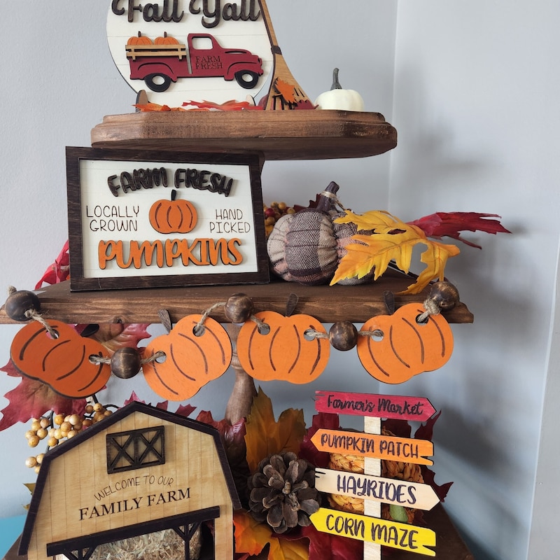 Fall Tier Tray Decor - Etsy