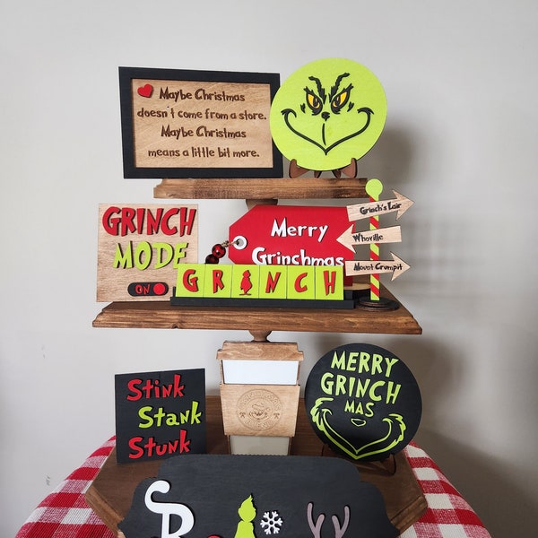 Grinch Tier Tray Decor - Etsy
