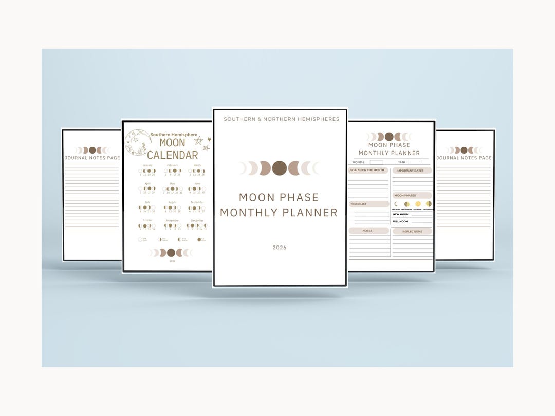 Moon Phase Calendar & Planner - Etsy