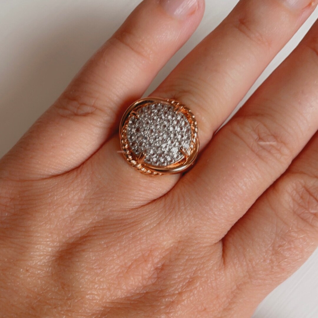 Rose Gold Bronze Milor Italy Ornate Mini-crystal Statement - Etsy